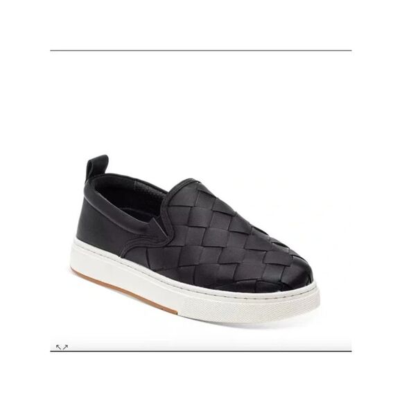 J Slides | Shoes | J Slides Womens Black Woven Round Toe Platform Slip ...
